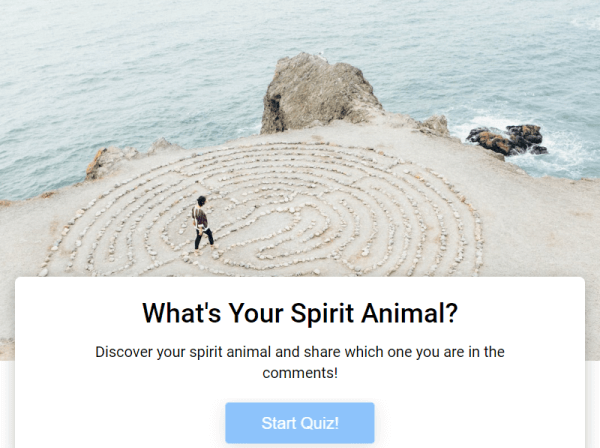 "What’s Your Spirit Animal / Personality Test for Instagram" template ...