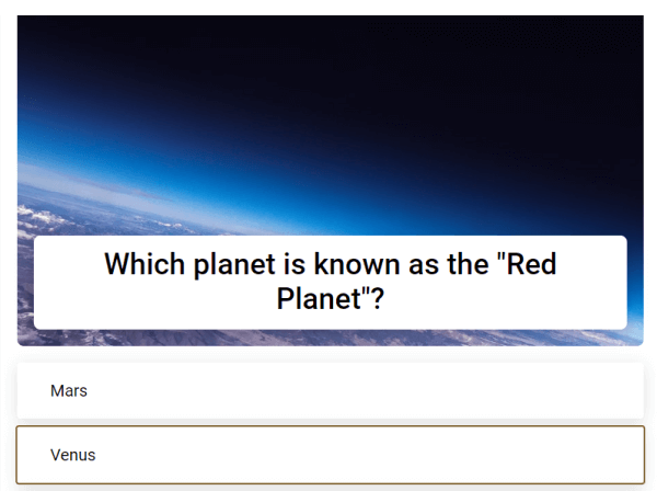 "General Knowledge Quiz" template