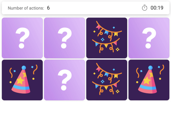 "Interactive Memory Game" template